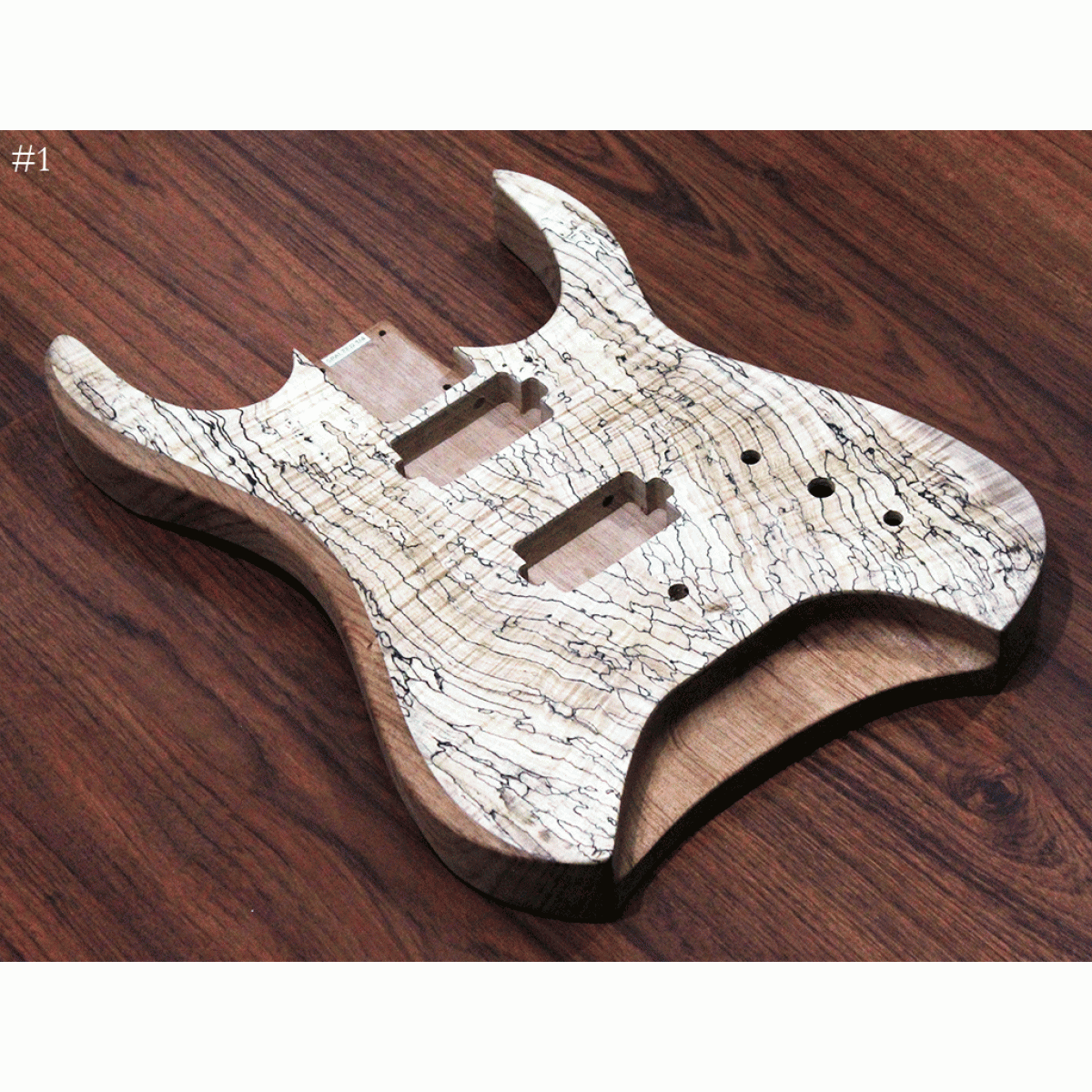 Headless MERUS - DIY Guitar Kit, Spalted Maple, 6-String