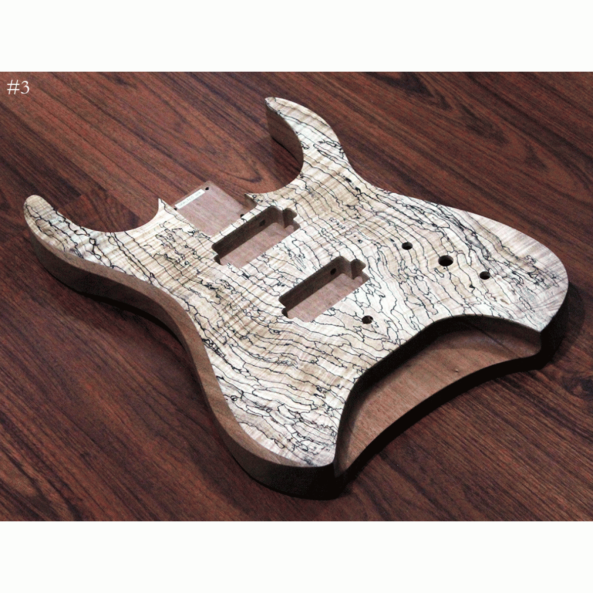 Headless MERUS - DIY Guitar Kit, Spalted Maple, 6-String