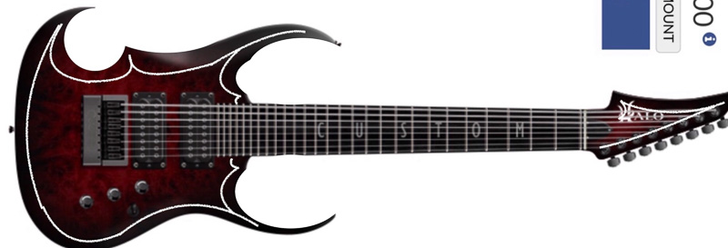 Multiscale (Fanned Fret) Guitar with EverTune